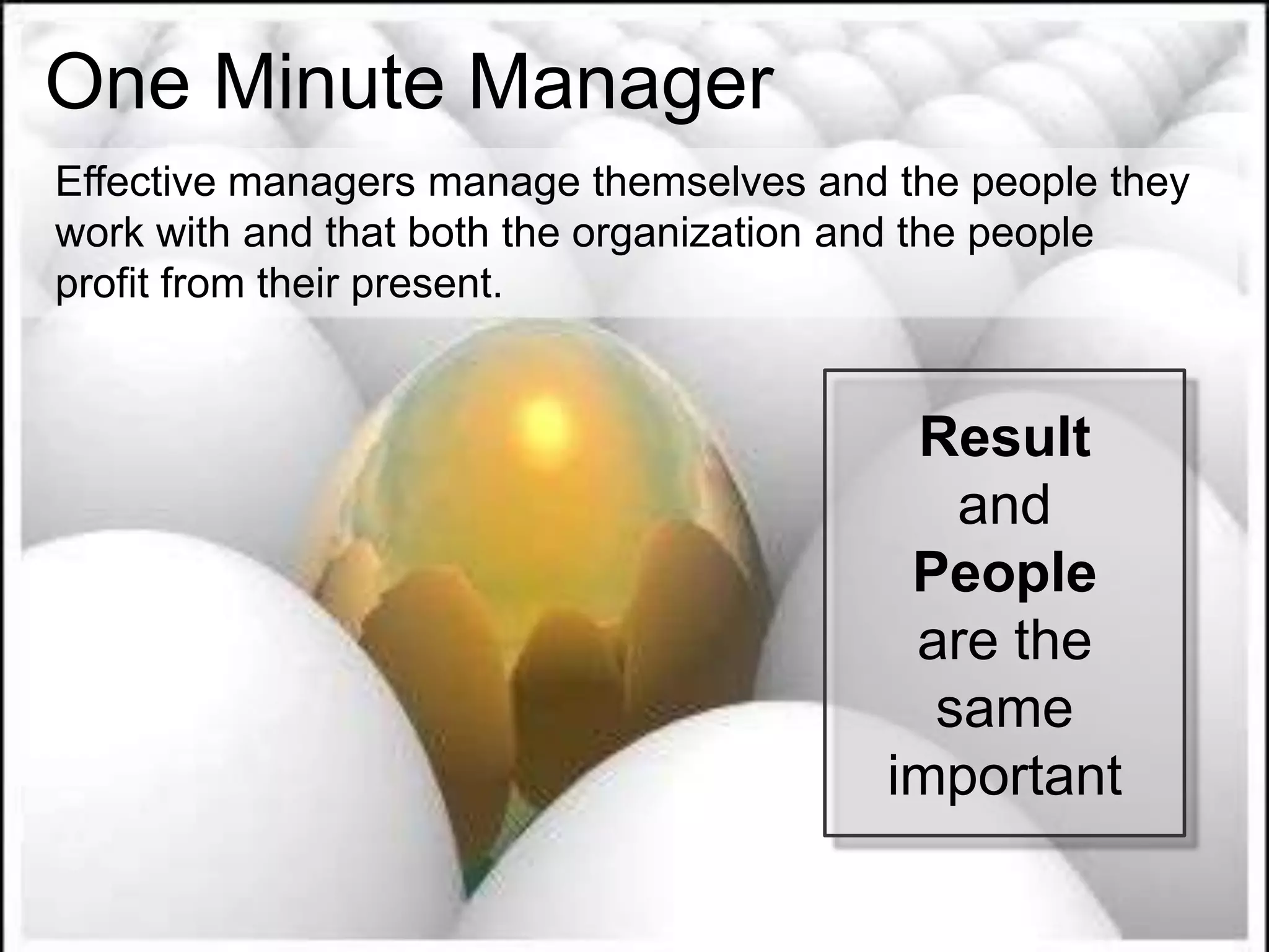 The One Minute Manager | PPTX