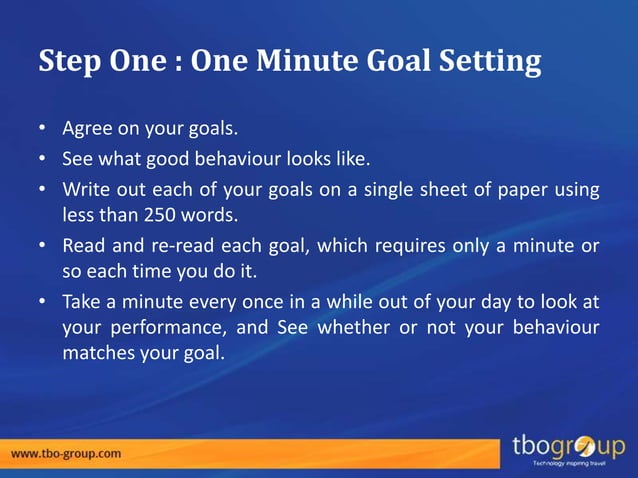The one minute manager presentation (updated tbo) | PPTX