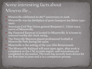 History of Minersville, PA. | PPTX