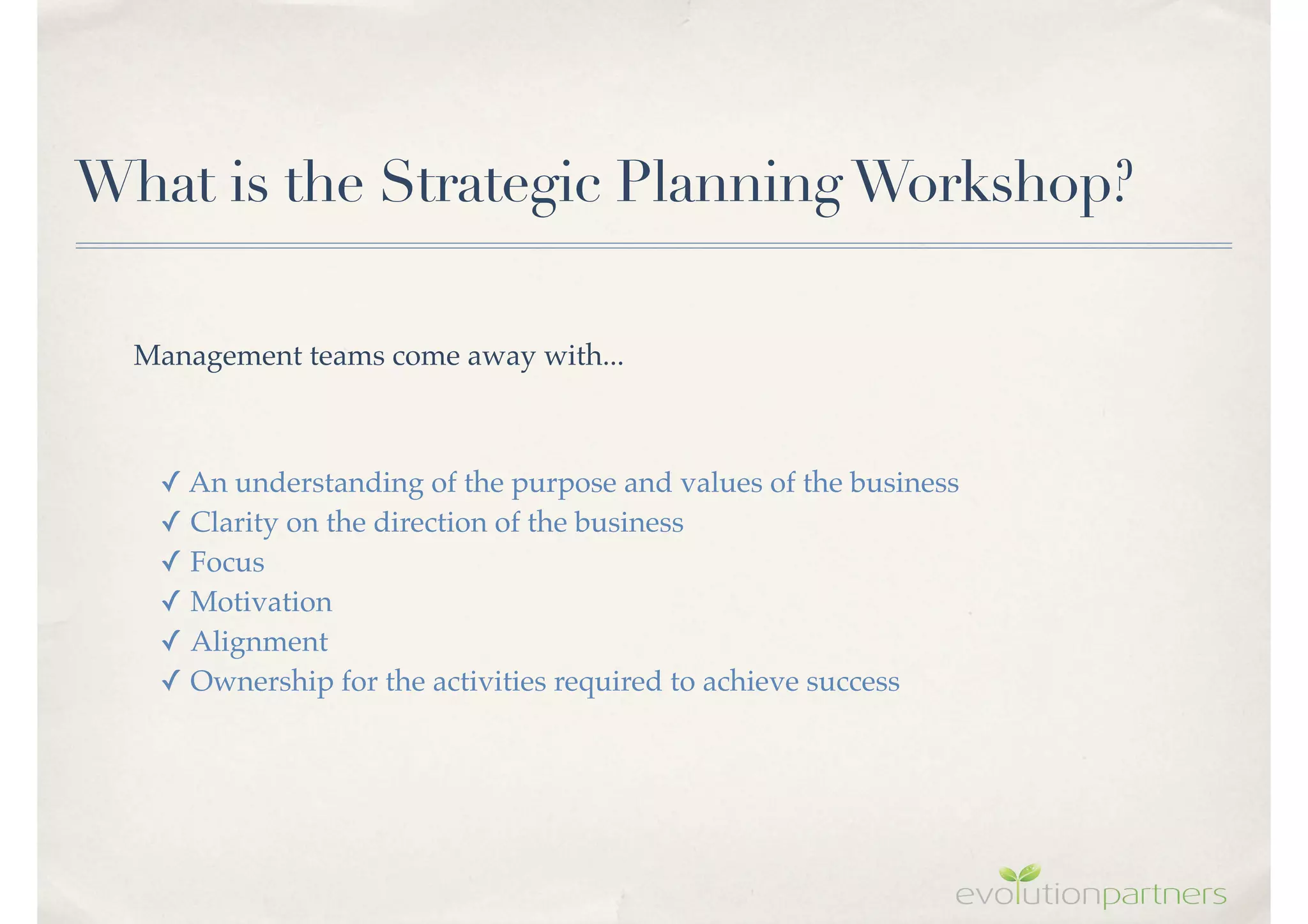 The One Page Strategic Planning process | PDF | Business Administration ...