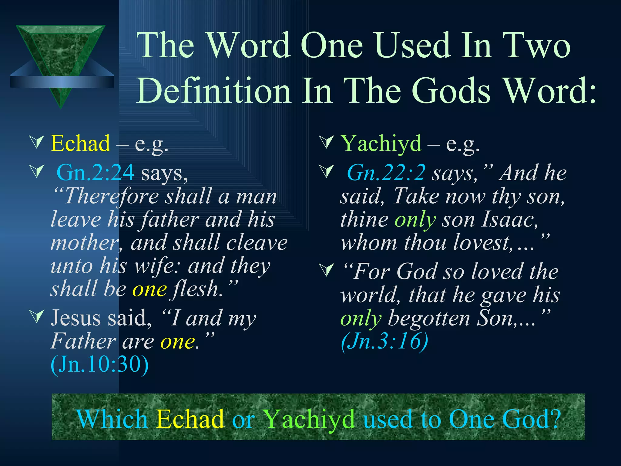 The one true god | PPT | Christianity | Religion & Spirituality