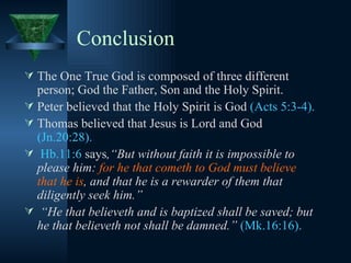 The one true god | PPT