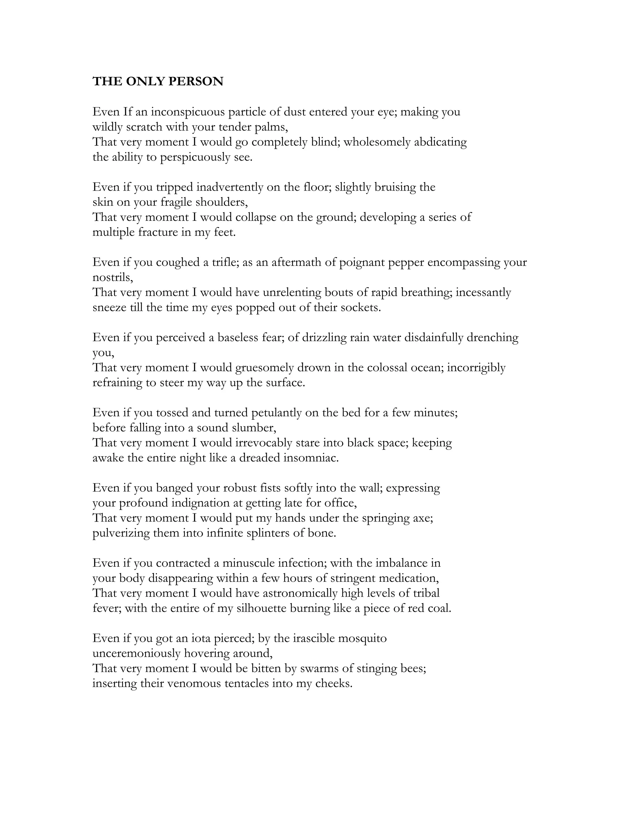 The Only Person | DOC