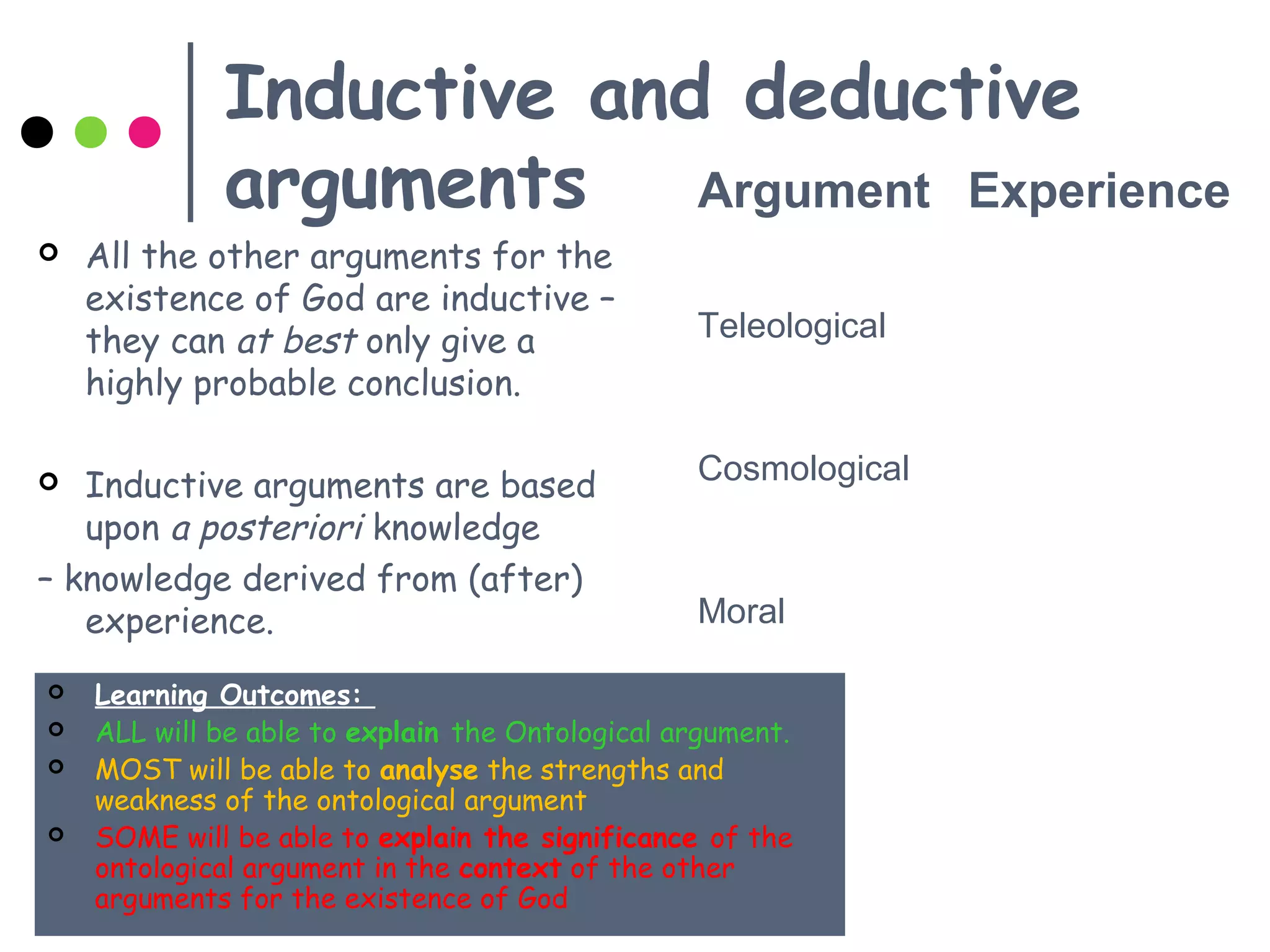 The ontological argument | PPT | Agnosticism | Religion & Spirituality