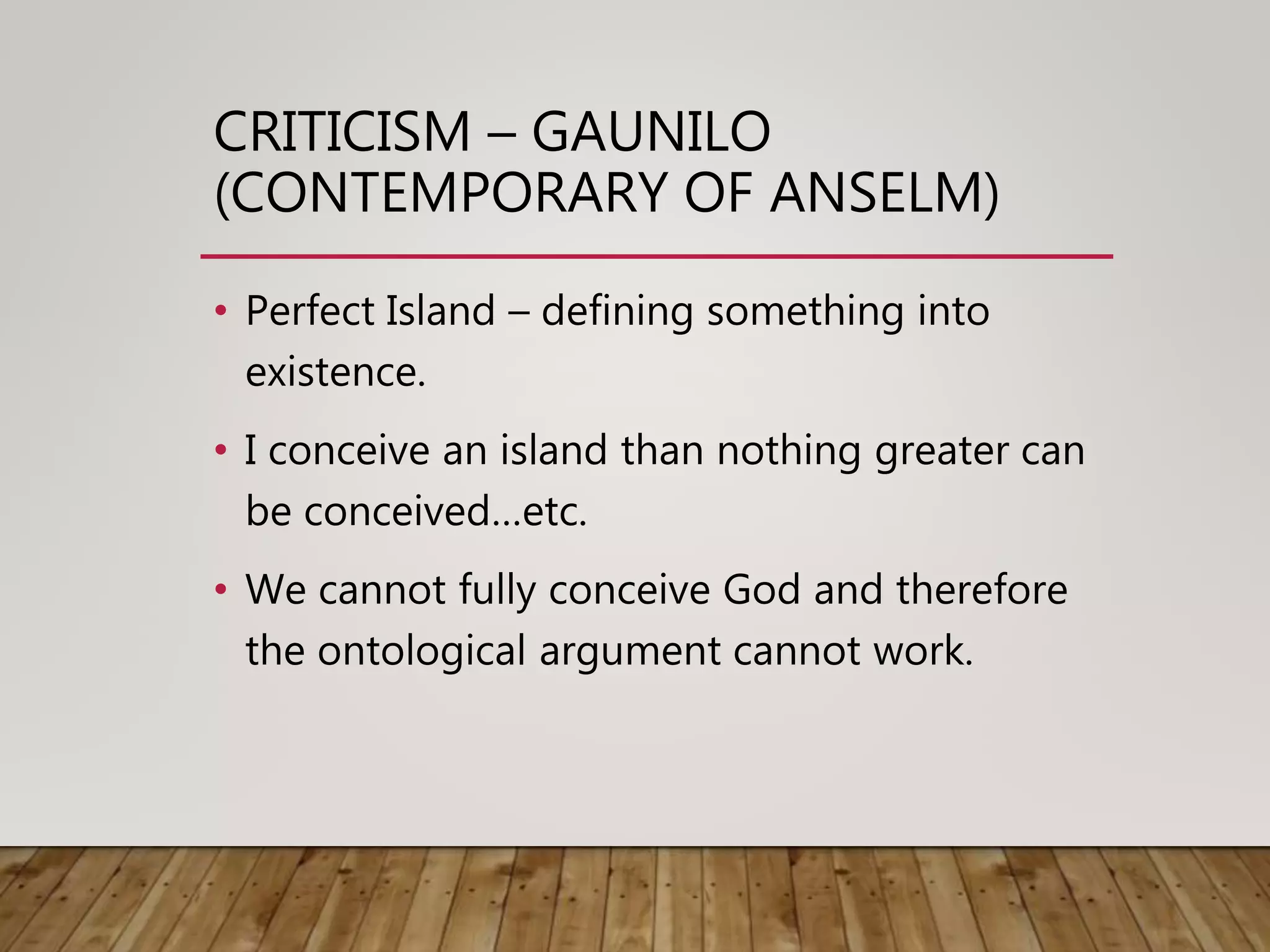 The ontological argument | PPTX