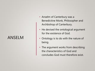 The ontological argument | PPTX | Agnosticism | Religion & Spirituality