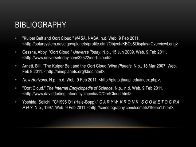 The oort cloud and the kuiper belt2 | PPTX