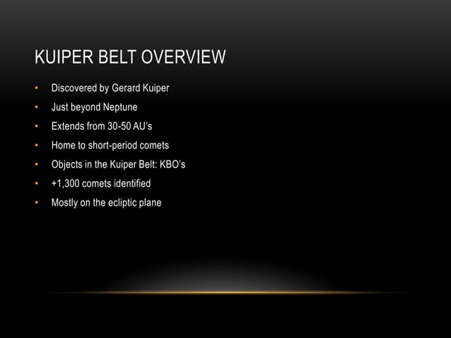 The oort cloud and the kuiper belt2 | PPTX