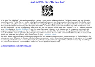 The Open Boat Essay | PPT