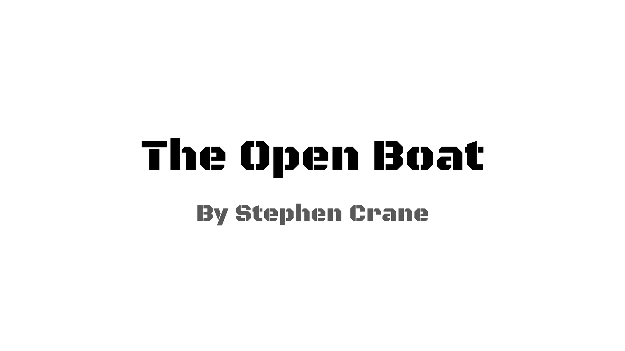 The open boat writer and context | PPTX