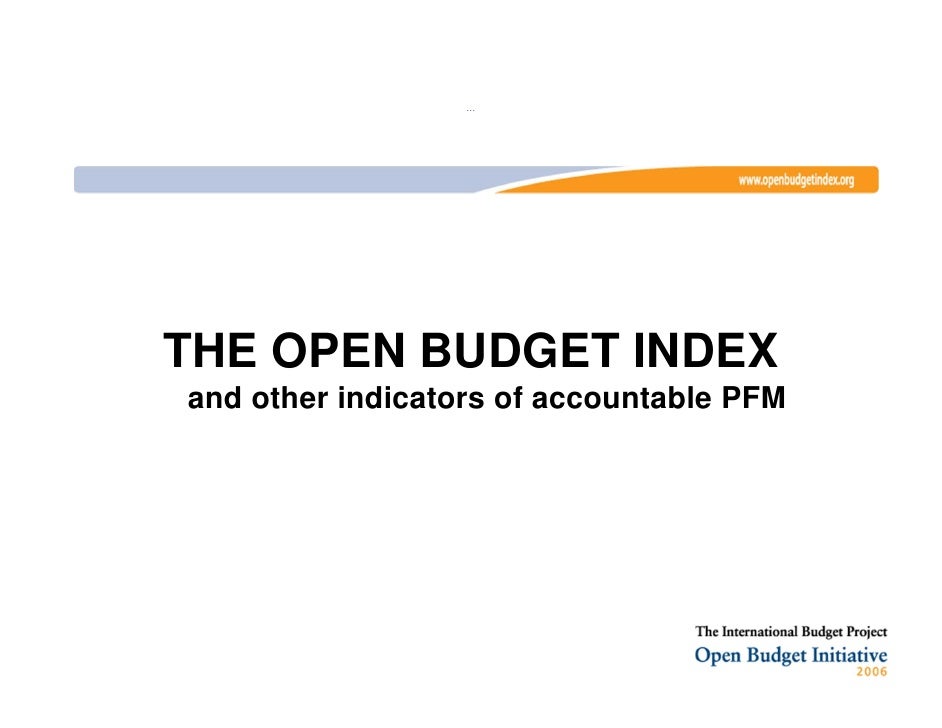 The open budget index