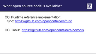 The Open Container Initiative (OCI) at 12 months | PPT