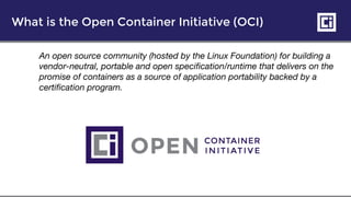The Open Container Initiative (OCI) at 12 months | PPT
