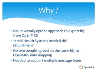 The open mrs hl7query module | PPTX