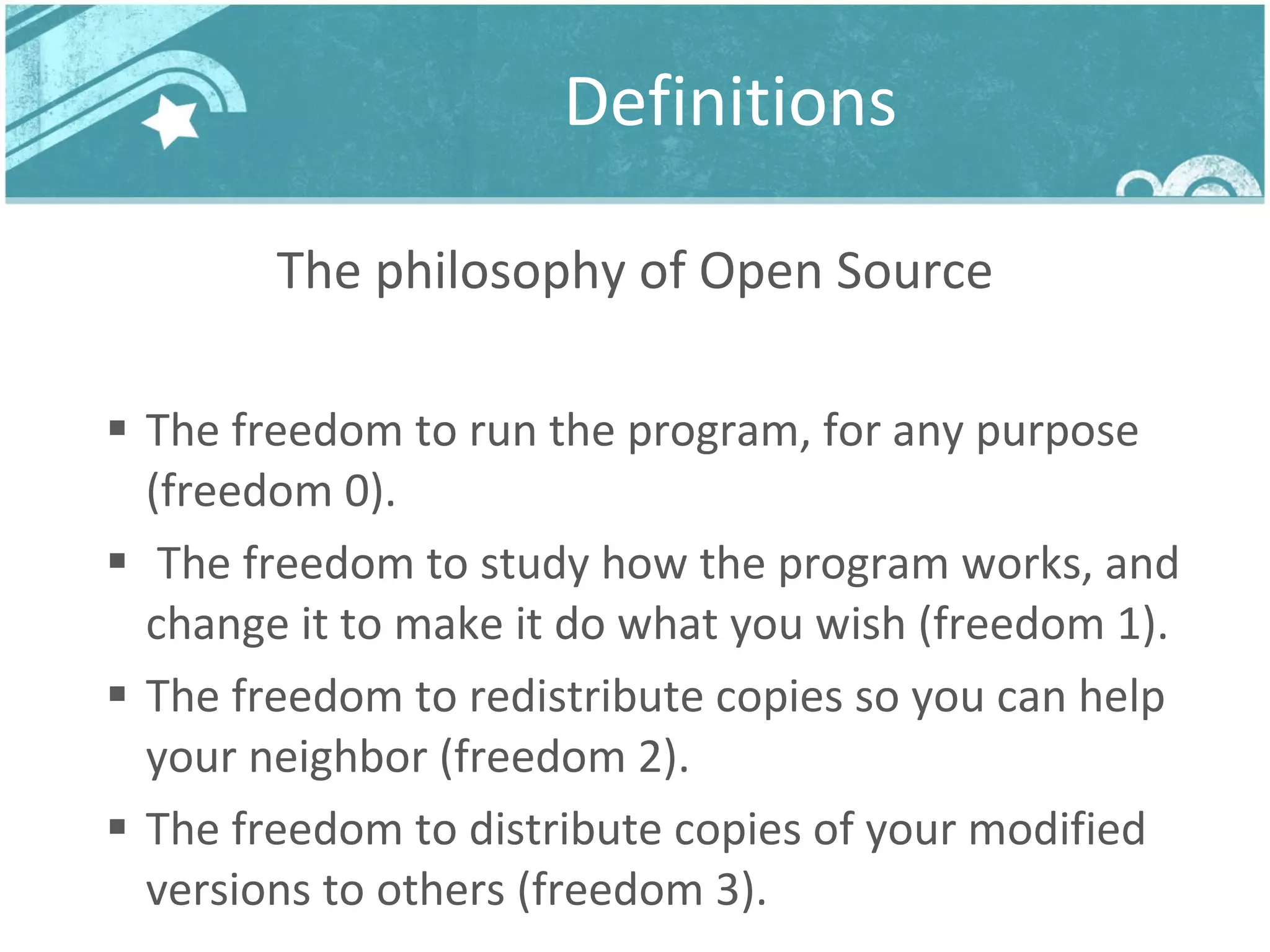 The open source philosophy | PPT