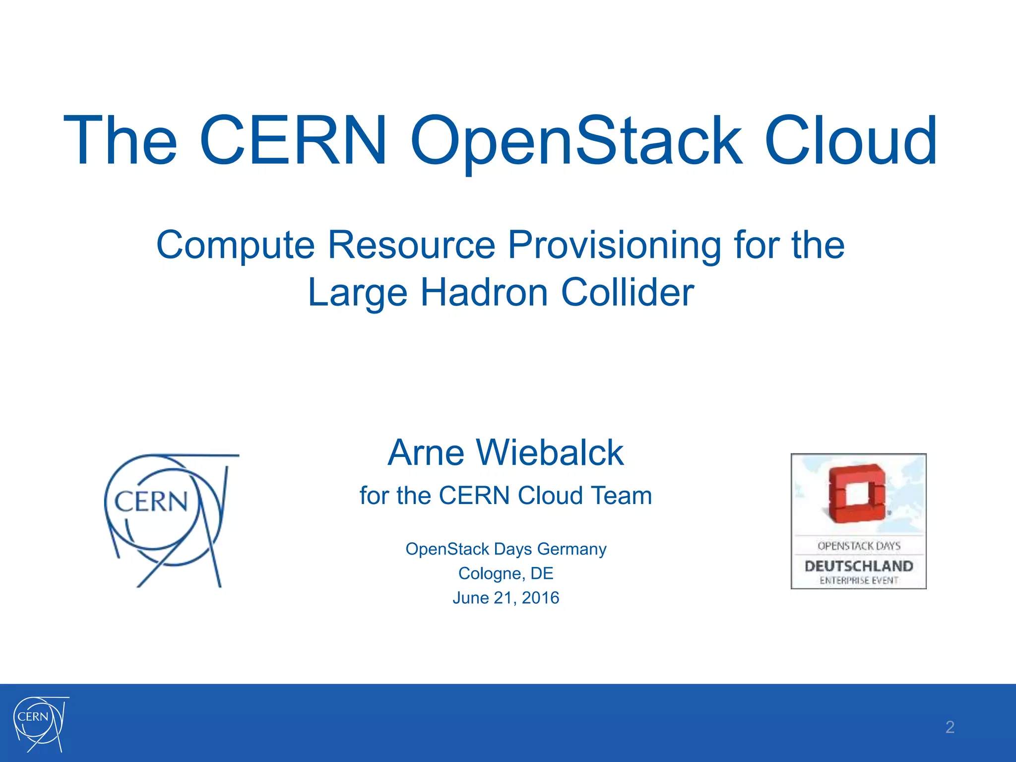 The OpenStack Cloud at CERN | PPT