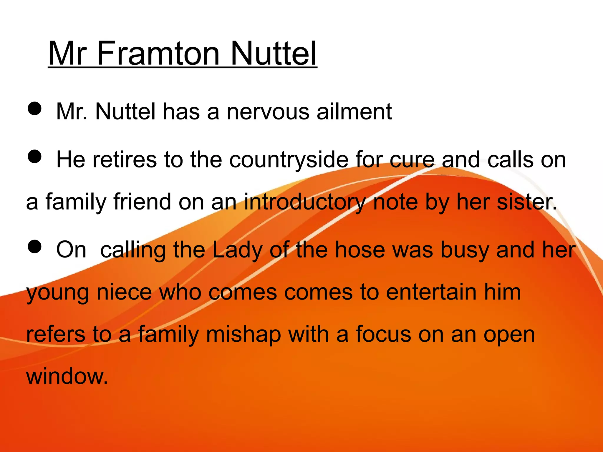 The Open Window - Saki | PPT