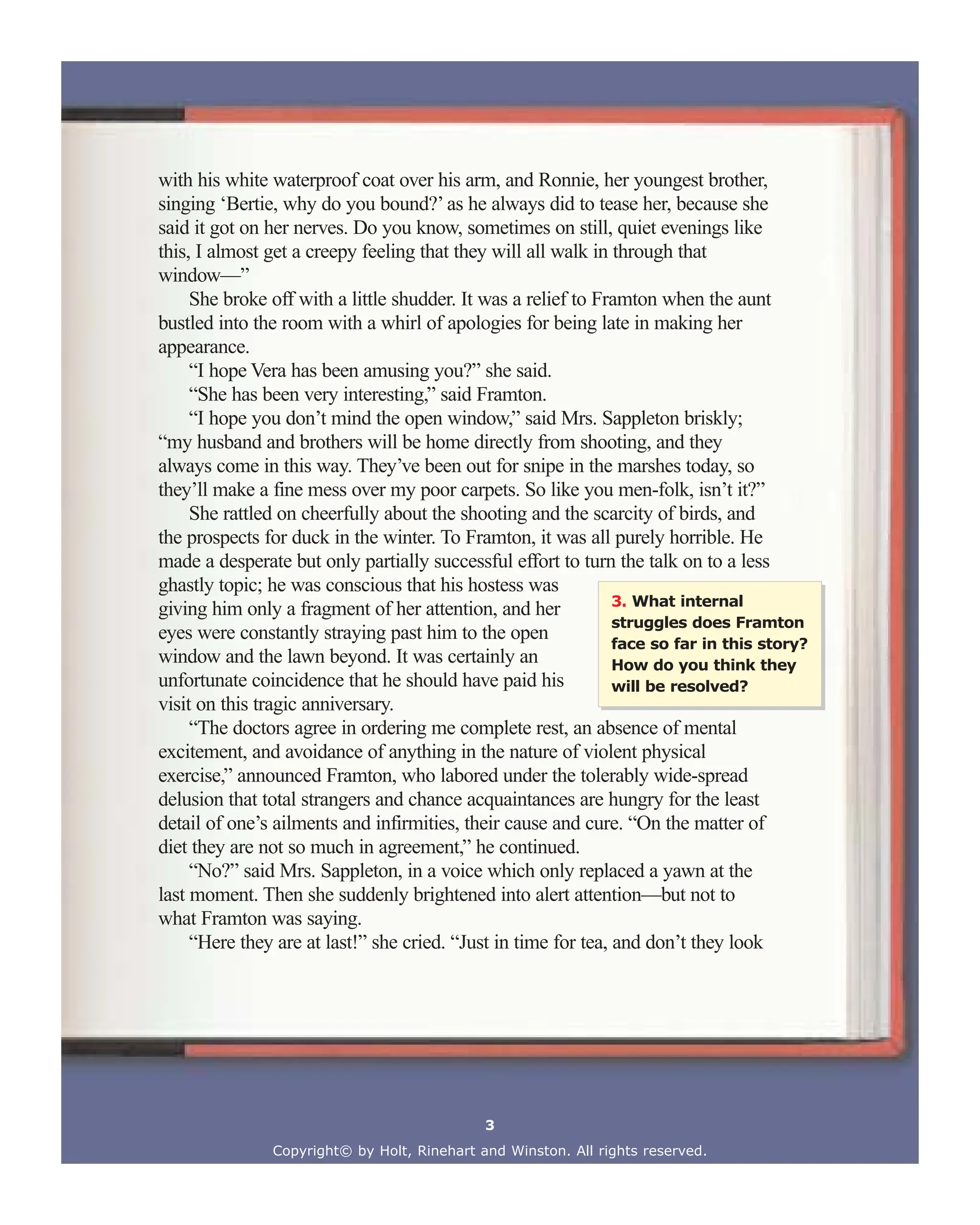 The open window by saki or H H Munro an English short story | PDF