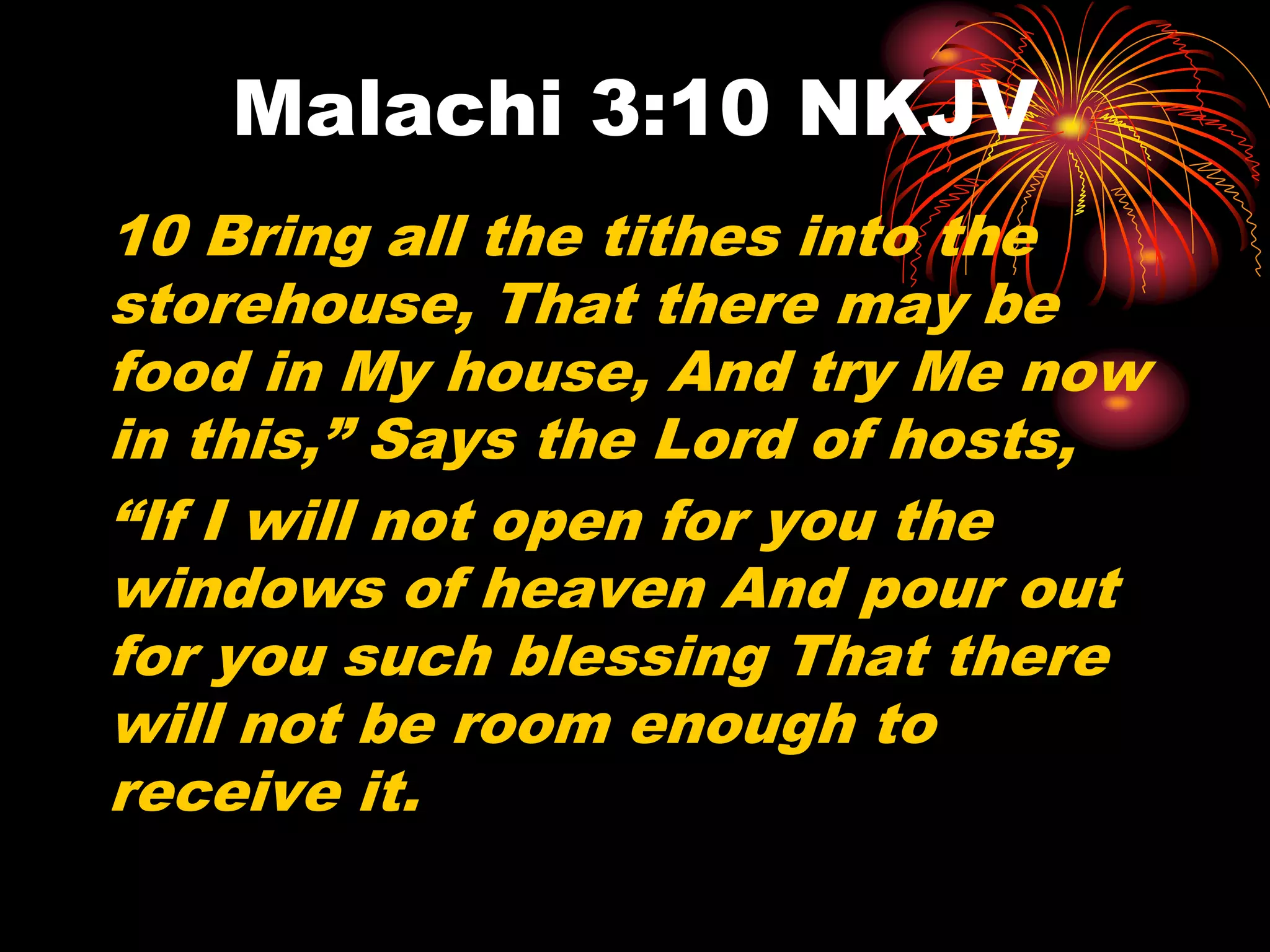 The open windows of heaven | PPT