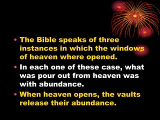The open windows of heaven | PPTX