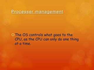 The operating system | PPTX