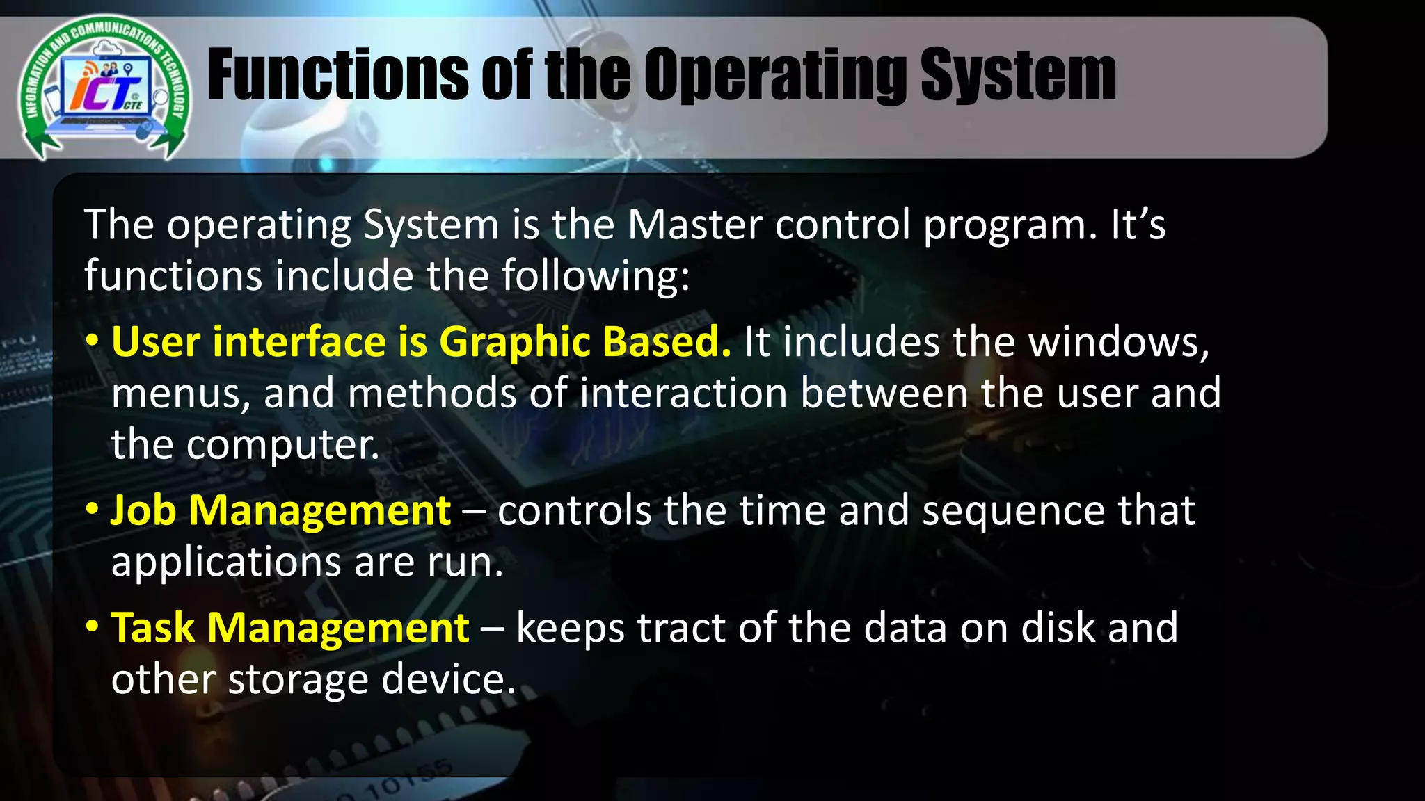 The operating system (os), | PPTX