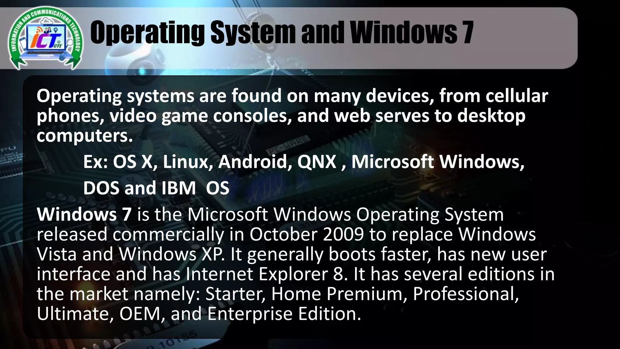 The operating system (os), | PPTX