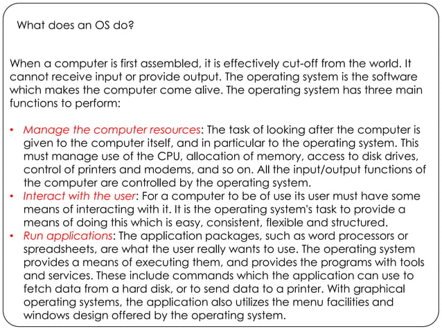 The operating system pres jay | PPT