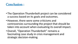The Operation Thunderbolt - Analysis of stakeholders.pptx