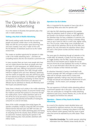 The operator's role in mobile advertising | PDF