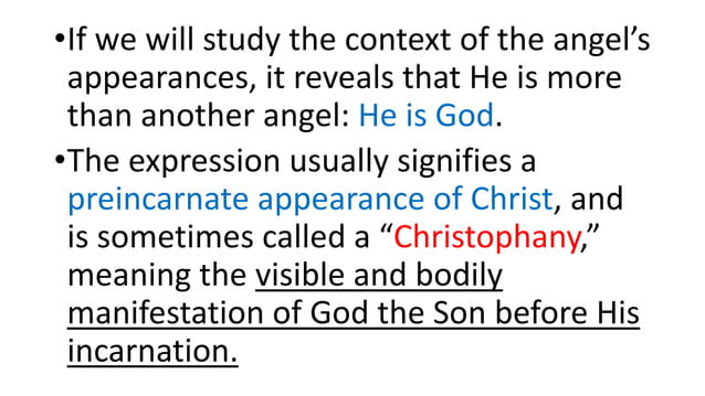 THEOPHANY AND CHRISTOPHANY (deeper life) | PPTX | Christianity ...