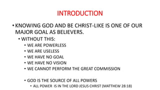 THEOPHANY AND CHRISTOPHANY (deeper life) | PPTX