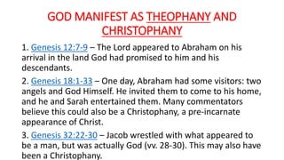 THEOPHANY AND CHRISTOPHANY (deeper life) | PPTX