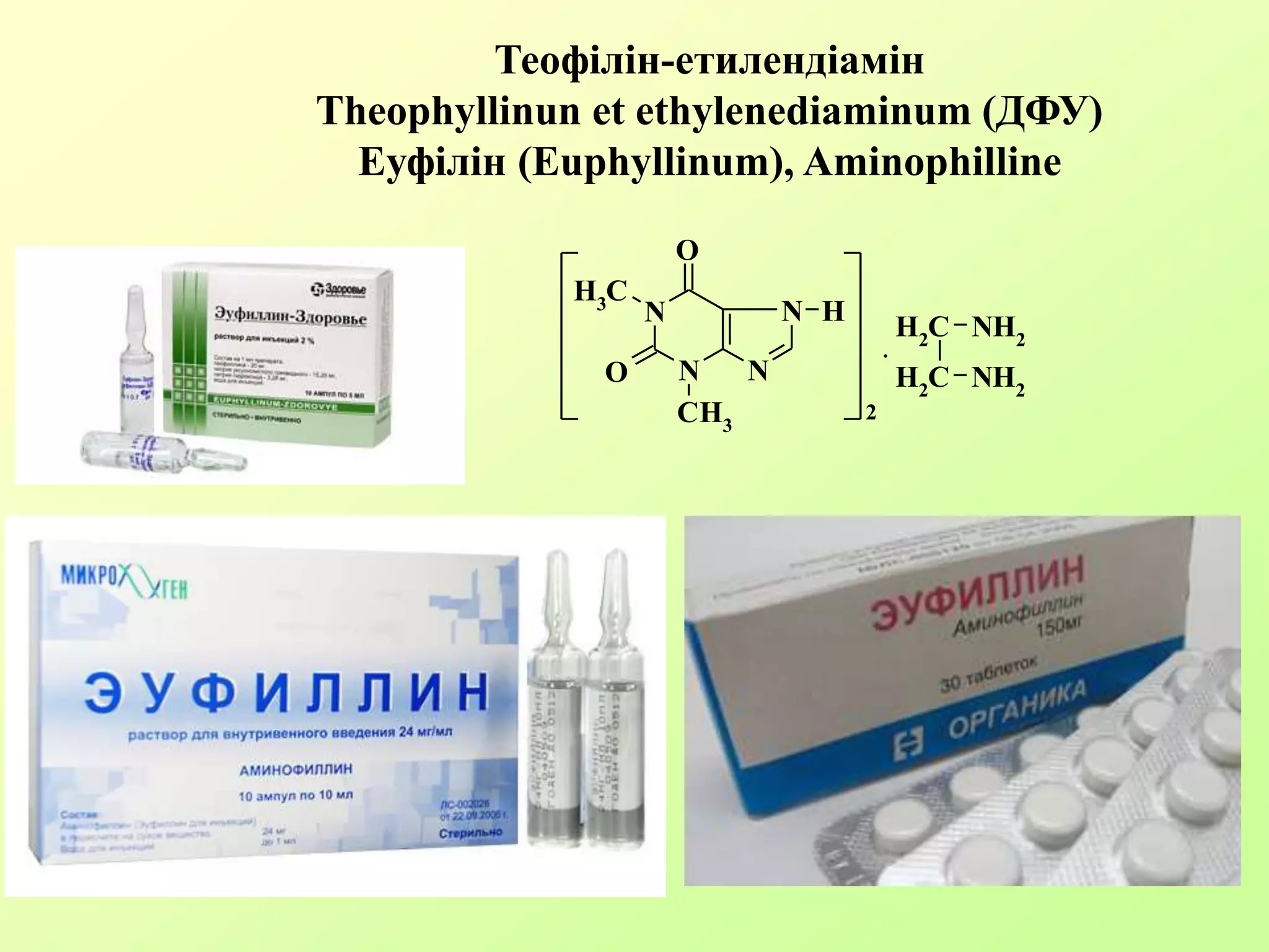 Theophylline ethylenediamine, ephedrine hydrochloride | PPTX