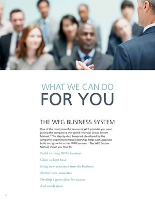 Why pursue a WFG business? | PDF | Financial Industry | Industries