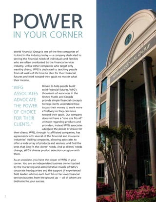 Why pursue a WFG business? | PDF | Financial Industry | Industries