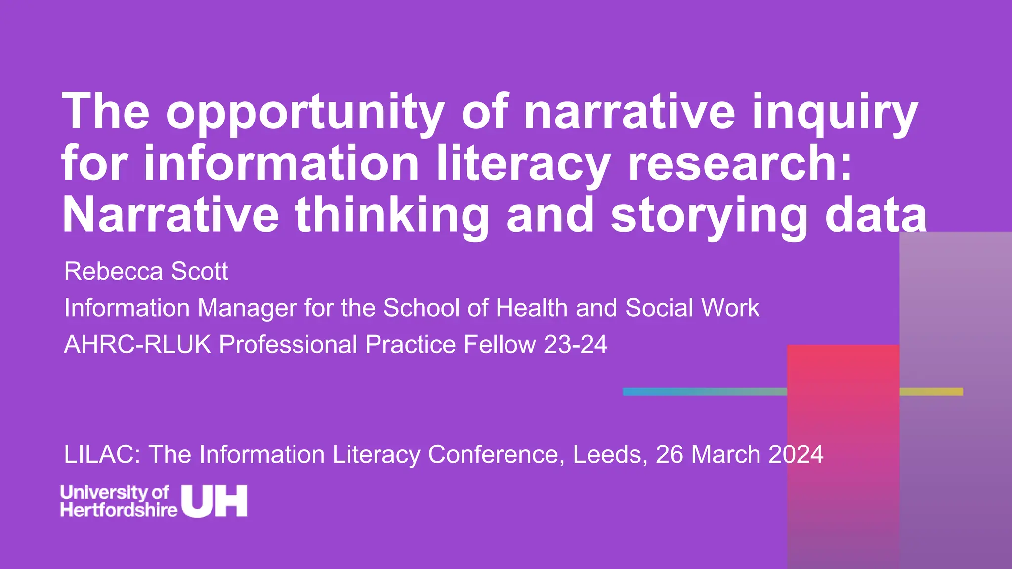 The opportunity of narrative inquiry for information literacy research ...