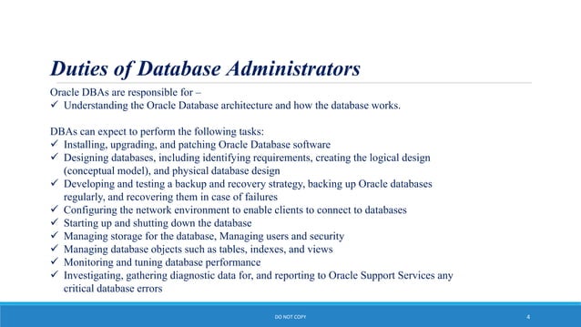 The oracle database architecture | PPTX