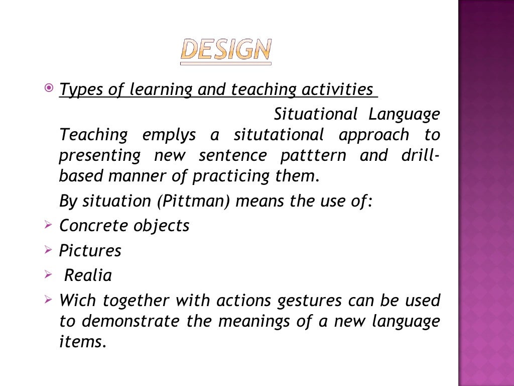 The Oral Approach And Situational Language Teaching the-oral-approach-and-situational-language-teaching