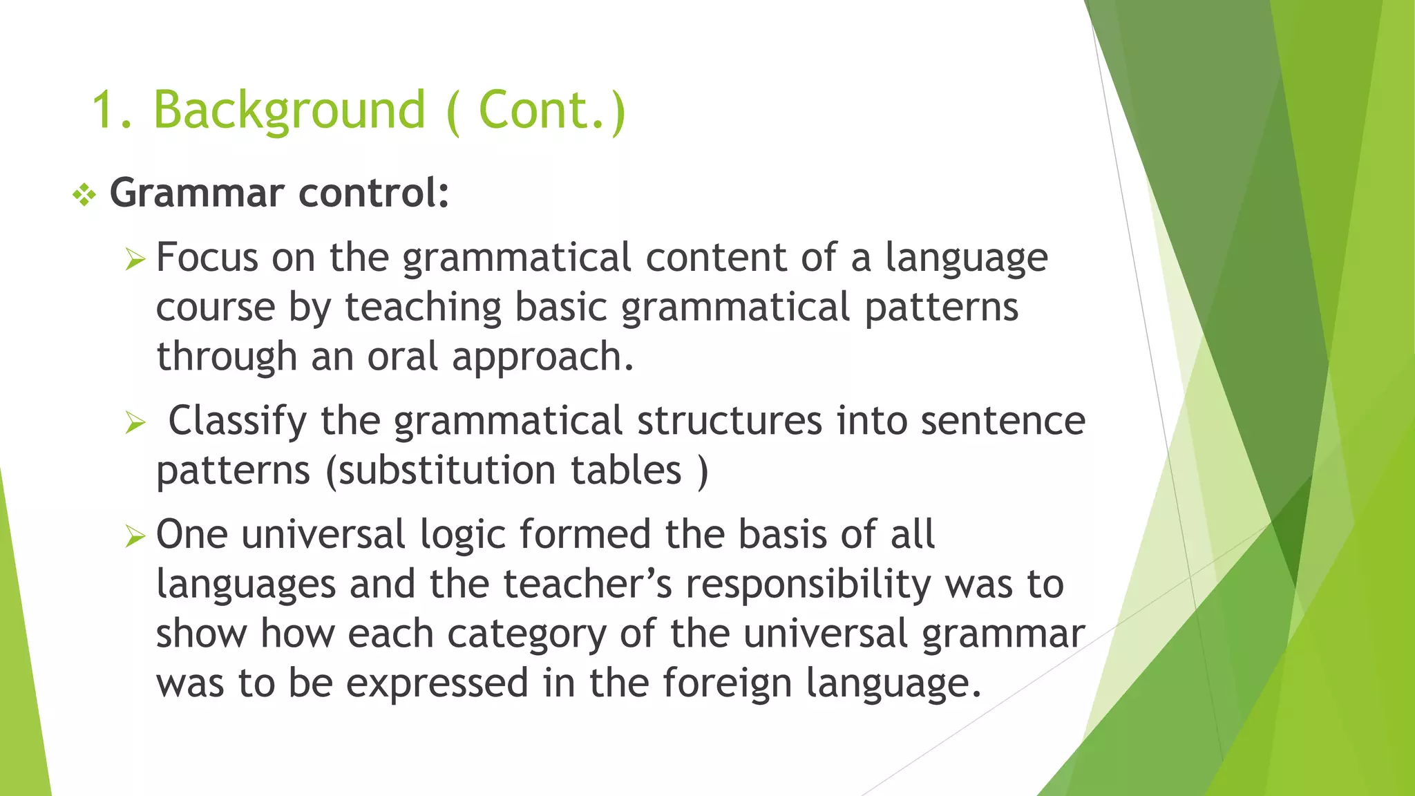 The oral approach and situational language teaching | PPTX