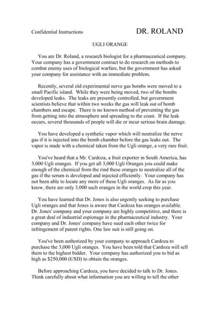 The orange case case negotiation | DOCX