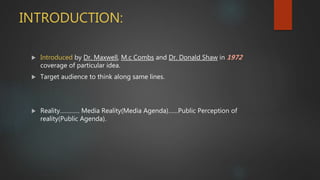 Role of media in agenda setting | PPTX