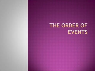 The order of events | PPTX