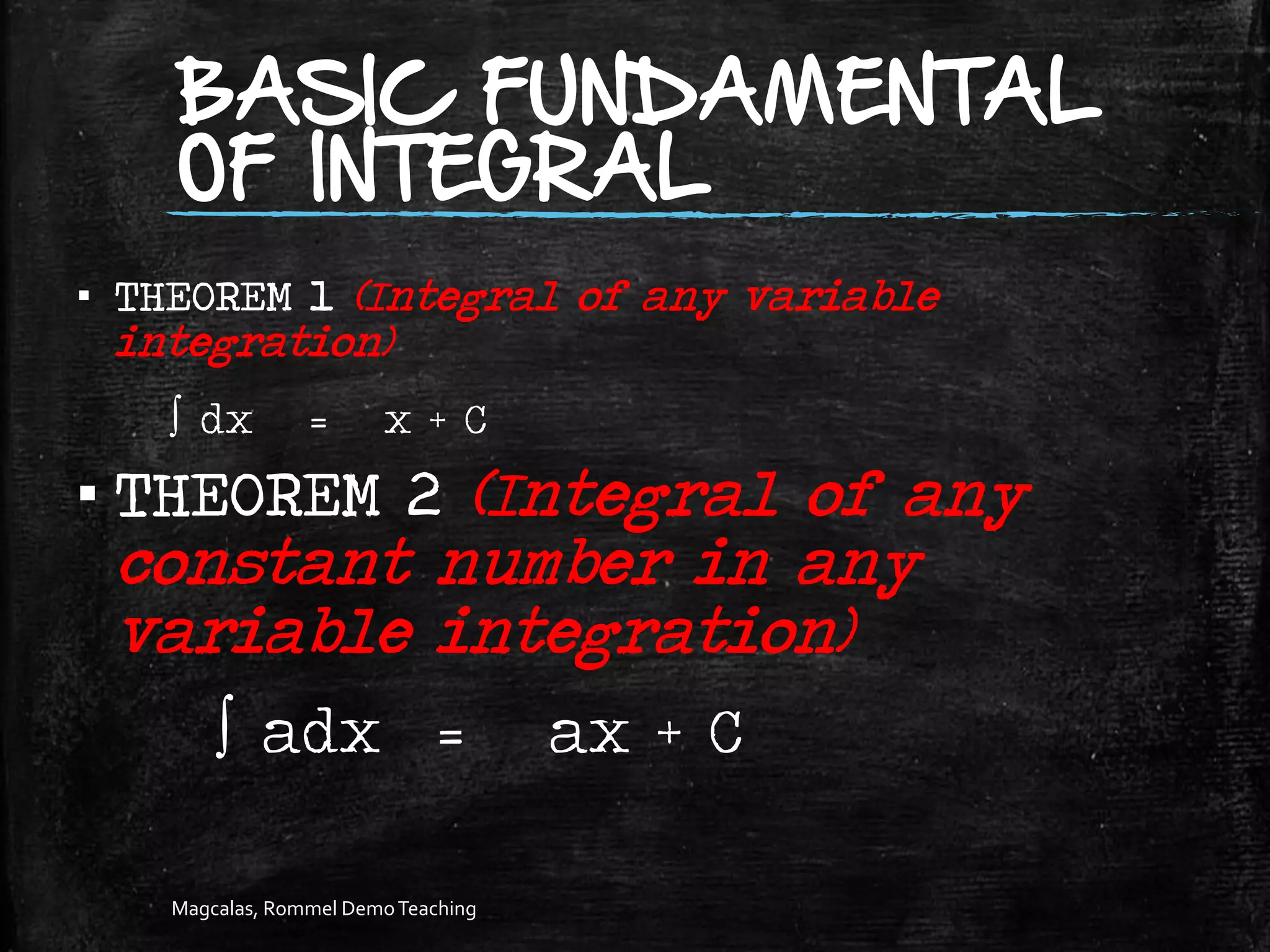 Theorem 4 of basic fundamental of integral | PDF