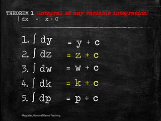 Theorem 4 of basic fundamental of integral | PDF