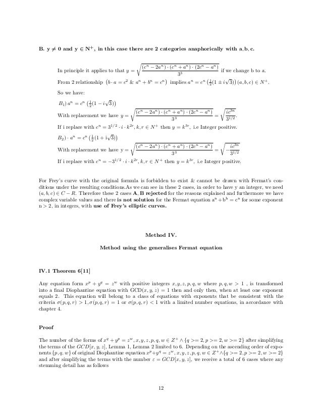 Proof of Fermat's Last Theorem (Using 6 Methods) | PDF