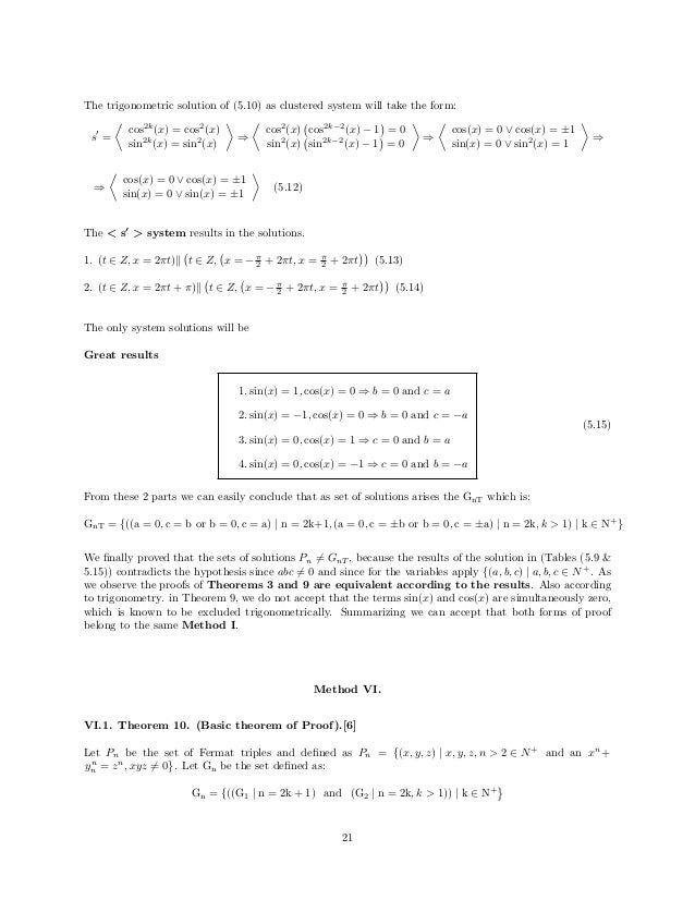 Proof of Fermat's Last Theorem (Using 6 Methods) | PDF