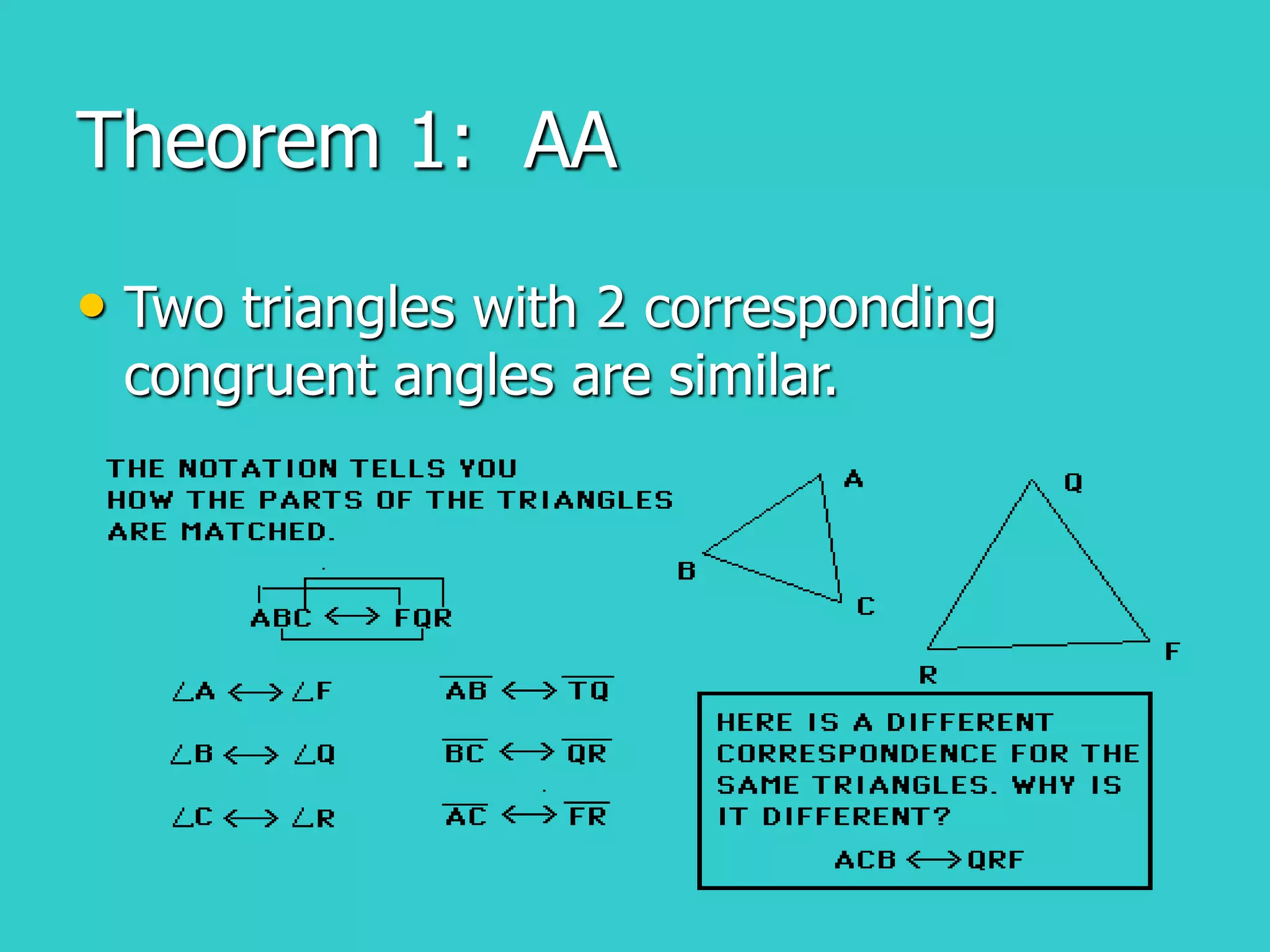 Theorem on similarity | PPT