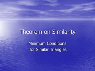 Theorem on similarity | PPT