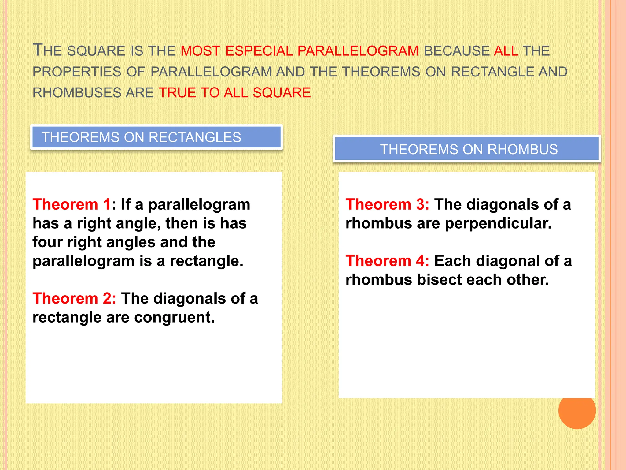theorems on square.pptx